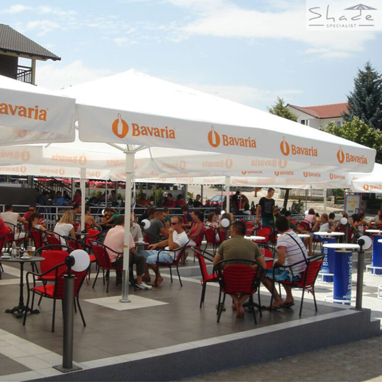 Business Messages Printed On Your Parasols - Shade Specialists